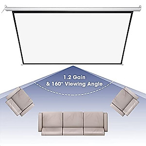 Yescom 92" 16:9 Electric Motorized Projector Screen Auto with Remote Control Home Classroom Meeting Room Bar