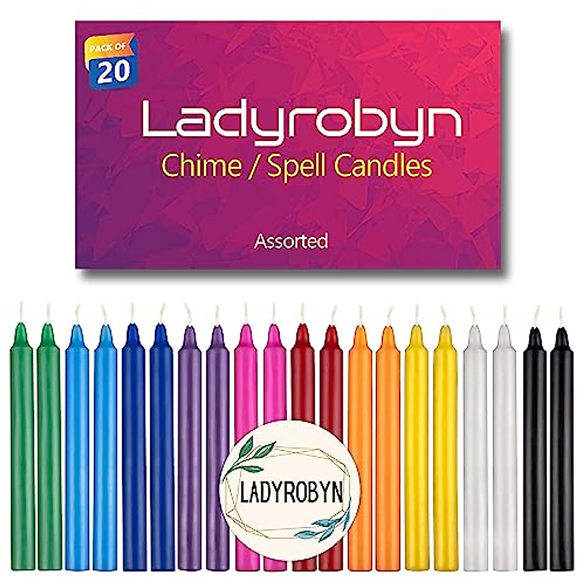 Spell Candles (Set of 20, Multi-Colored)