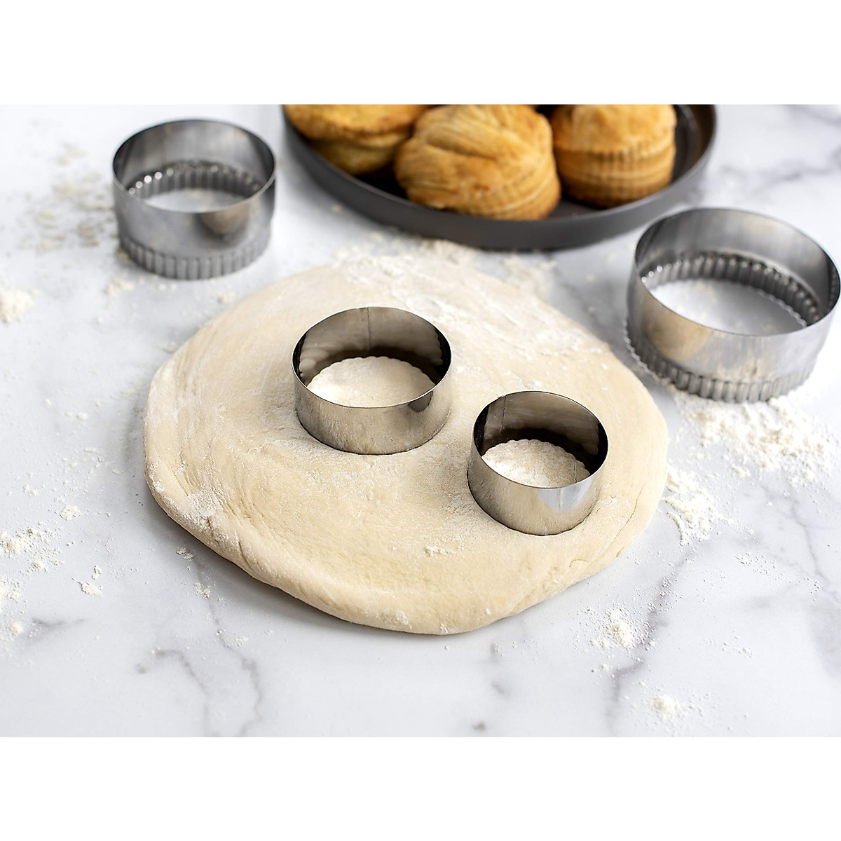 Nordic Ware Biscuit Round Cutters, 4-Piece, Stainless Steel