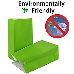 KEYYOOMY Small Paper Bags Green Party Goody Bags for Party (24 CT, 3.5 X 2.4 X 7.1 In)