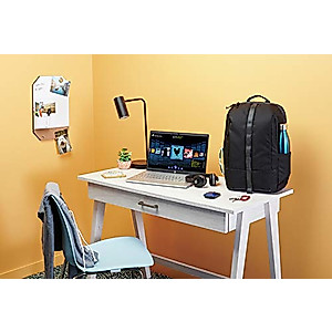 HP Commuter Laptop Backpack | with 15.6” Laptop/Tablet Compartment | Water-Resistant, Carry-on | Water Bottle Pocket, Reflective Accents, (5EE91AA), Black, Model: 5EE91AA#ABL