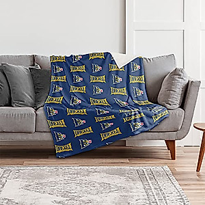 Drexel University Blanket, 50"x60" Logo Pattern, Silky Touch Sherpa Back Super Soft Throw Blanket