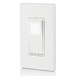 Leviton L5613-2W 15 Amp, 120/277 Volt, Decora LED Illuminated Rocker 3-Way AC Quiet Switch, Residential Grade, Grounding, White