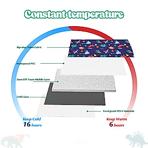 Maelstrom Lunch Box Kids,Expandable Kids Lunch Box,Insulated Lunch Bag for Kids,Lightweight Reusable Lunch Tote Bag for Boy/Girl,Suit for School/Picnic,9L,Dinosaur