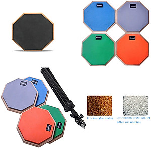 Meech 8-inch Dumb Drum Set Mute Drum Double-sided Practice Mat With Stand Beginner Dumb Drum Set Four Colors Available