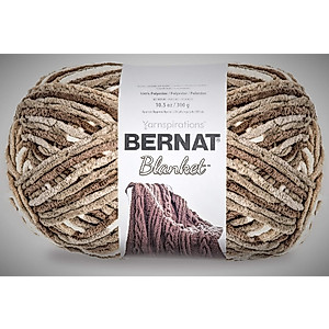 Bernat Blanket Yarn - Big Ball (10.5 oz) - 2 Pack with Patterns (Sonoma)