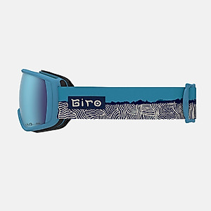 Giro Facet Ski Goggles - Snowboard Goggles for Women & Youth - Powder Blue Ridge Line Strap with Vivid Royal Lens
