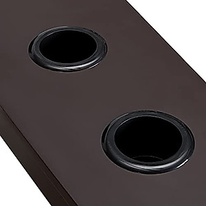 Jade Modern Nightstand with Charging Station | End Table with USB Ports & Outlets | Narrow Side Table for Bedroom & Living Room - Espresso