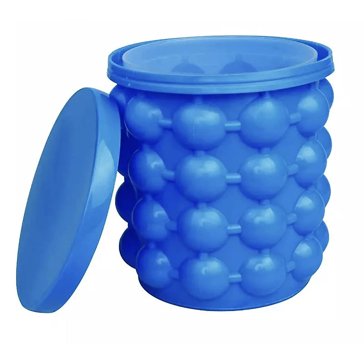 AGGPO The Ultimate Ice Bucket Maker - Ice Maker and Ice Bucket - Blue Silicone Ice Cube Tray Maker - As Seen on Tik Tok - Ice Maker and Storage