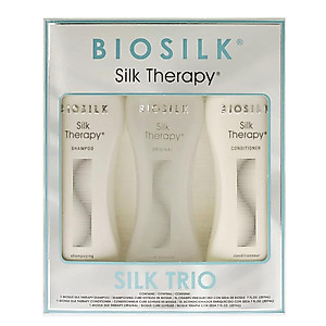 Biosilk Silk Therapy Trio Unisex: 7 oz Shampoo, 7 oz Conditioner, and 7 oz Original Treatment