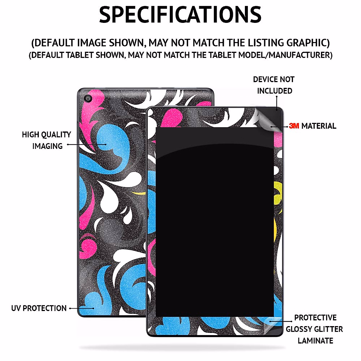 MIGHTY SKINS MightySkins Glossy Glitter Skin for Microsoft Surface Duo - Imaginary | Protective, Durable High-Gloss Glitter Finish | Easy to Apply, Remove, and Change Styles | Made in The USA