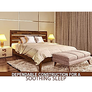 Acacia Emery 14 Inch Wood Platform Bed Frame V1 (Chocolate, Queen)