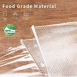 Vacuum Sealer Bags Rolls For Food Saver,Seal a Meal, Weston. Commercial Grade, BPA Free,Great for vac storage Bags, Meal Prep with sous vide (11" x 50', Clear)