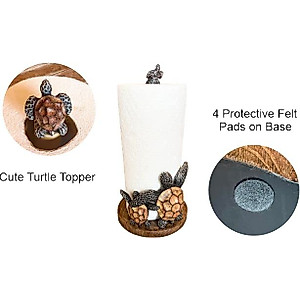 Sea Turtle Love Decorative Paper Towel Holder - Nautical Ocean Beach Coastal Decor - Turtle Hugs