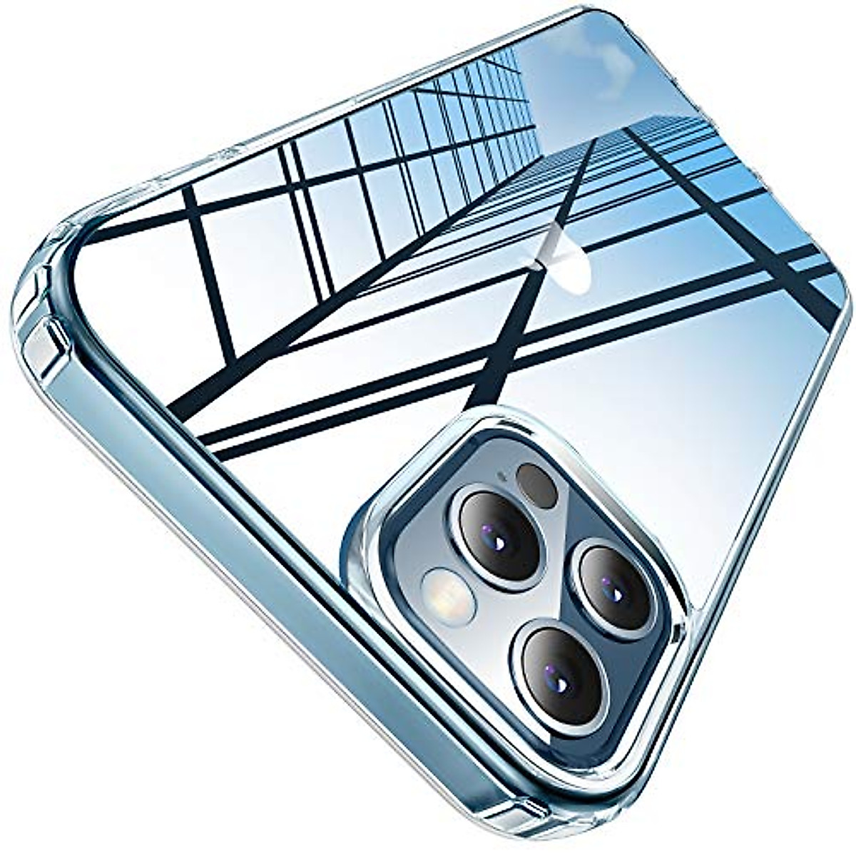 Elando for iPhone 12 Pro Max Phone Case, Anti-Yellowing Clear Phone Case, Super Slim Phone Case (0.39" Added) - Crystal Clear