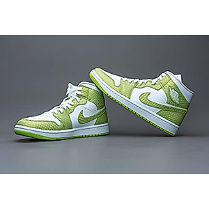 Jordan Womens WMNS Air 1 Mid SE DV2959 113 Green Python - Size 6.5W