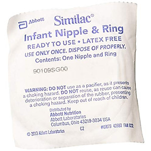 Abbott Nutrition Similac Component Nipple System Infant Nipple and Ring R, L00079