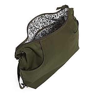 Vera Bradley Women's Cotton Convertible Backpack Shoulder Bag, Climbing Ivy Green - Recycled Cotton, One Size