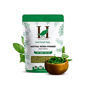H&C 100% Pure Neutral Henna Powder/Colorless Henna/Senna Powder/Cassia Obovata (227g / (1/2 lb) / 8 ounces) For conditioning your hair without coloring.