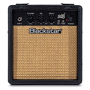 Blackstar Debut 10E Beginners Practice Electric Guitar Amplifier Combo with Delay Effect 10 Watt Headphone Input/Line in MP3 Playback (Black)