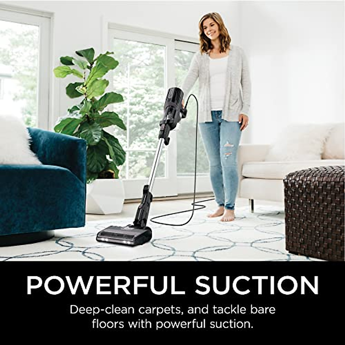 Shark HS152AMZ UltraLight Pet Plus Corded Stick Vacuum, with Swivel Steering, LED Headlights, Removable Dust Cup, Precision Hand Vacuum, and 2 Pet Tools, for all Floors, Lavender
