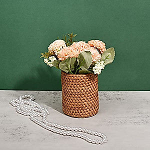 Eiyye Handmade Rattan Pencil Holder, Handmade Makeup Brush Holder, Rattan Pen Cup For Office&Home Desktop Organizer