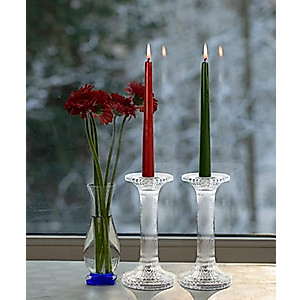 Hyoola Christmas Candles - Green and Red Taper Candles 10 Inch Dripless, 12 Pack Unscented Holiday Candles - European Made