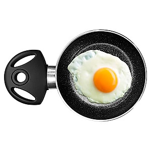 Pensofal Biostone Eggpan 1 Side Handle-Diameter 14 Cm, 0.6 Litres, Black