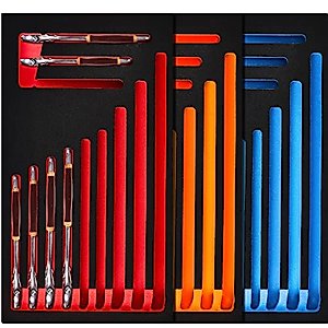 3 Pcs Foam Wrench Organizer Ratcheting Tool Tray Wrench Tool Box Organizer for Combination Storage, 3 Colors