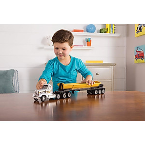ERTL Freightliner 1: 32 Scale 122SD Semi with Side Dump Trailer , White