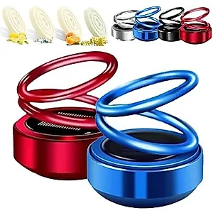 ACHVAC Portable Kinetic Molecular Heater - Mini Portable Kinetic Heater,Kinetic Molecular Heater, Solar Powered Heater, Kinetic Heater For Car (2PCS) (Red+Blue)
