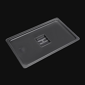 Fichiouy 4'' Deep 6 Pack Food Pans with Lids, Polycarbonate Clear Fruit Storage Pan Large Capacity 6pcs/set Food Pans Take Out Container