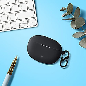 kwmobile Silicone Case Compatible with Beats Studio Buds - Case Protective Cover for Headphones - Black