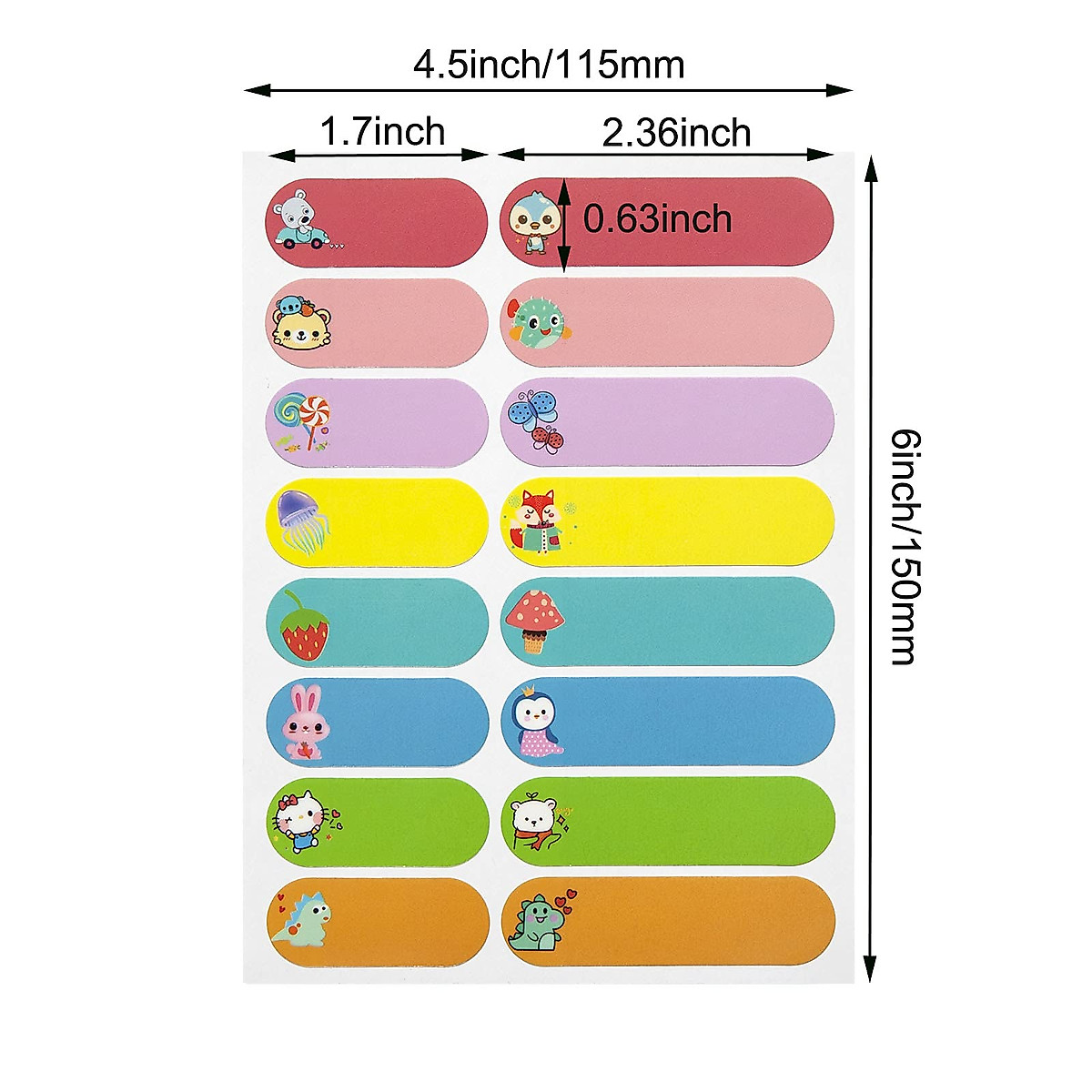 Baby Bottle Labels for Daycare, 128 PCS Toddler Daycare Labels Waterproof, Self-Laminating, Dishwasher Safe, Preschool Labels for Sippy Cup, Lunch Box, Name Labels Stickers for Kids School Supplies