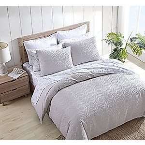 Tommy Bahama - King Comforter Set, Cotton Bedding with Matching Shams, Medium Weight Home Decor for All Seasons (Waffle Grey, King)