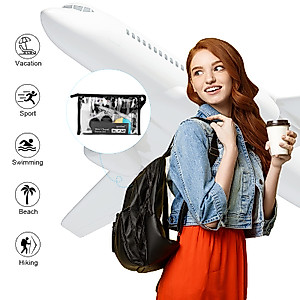 QIUYMEI 19 Pack Travel Bottles Set for Toiletries TSA Approved Travel Leak Proof Refillable Travel Accessories 2oz,Travel Size Containers With Quart Bag for Shampoo Conditioner Lotion Liquids (black)