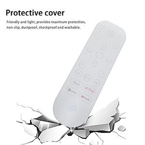 N+B Remote Control Case Cover Compatible for PS5 Sony PlayStation Remote Control Game Console Cover Soft Silicone Protective Remote Control Media Cover Sleeve (white)