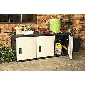 Jink Locker, Lockable Storage Cabinet 19" with Keys | Great for Kids, Home, School, Office or Outdoor | Toy Box, Footlocker, Bedside Dresser/Nightstand, Sports or Gym (White)