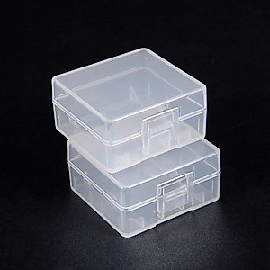 uxcell 5 Pcs Battery Storage Case Holder Storage Transparent 2 x 18350 Batteries Capacity