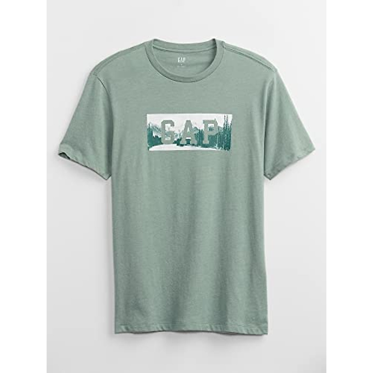 GAP Mens Vintage Logo Short Sleeve T-Shirt T Shirt, Gasoline Green, Large US
