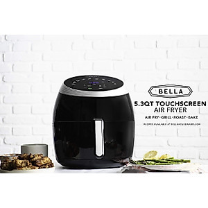 BELLA (14679) 5.3 Quart Air Convection Fryer, Black