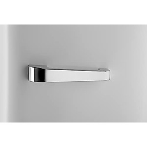 iio 24" 10 Cu Ft Top Freezer Retro Refrigerator, Small, with Mini Ice Cube Tray, 4 Glass Shelves, LED, 1 Crisper, Fridge for Bedroom, Dorm RV Office Beverage, Quiet Compressor, Freestanding (White)