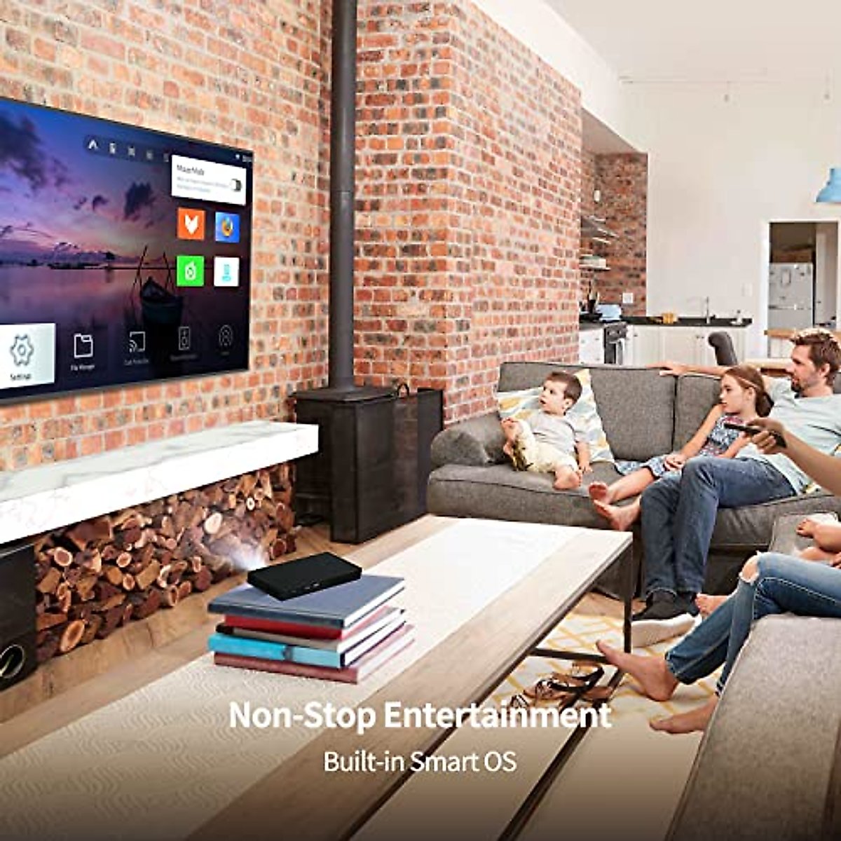 WEMAX Go Advanced Smart ALPD Laser Projector - Ultra Portable - 1080P 600 ANSI Lumens Projector and 50 inch ALR Ambient Light Rejecting Portable Projector Screen