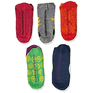 Disney Women's Hocus Pocus 5 Pack No Show, Assorted Grey, Fits Sock Size 9-11 Fits Shoe Size 4-10.5