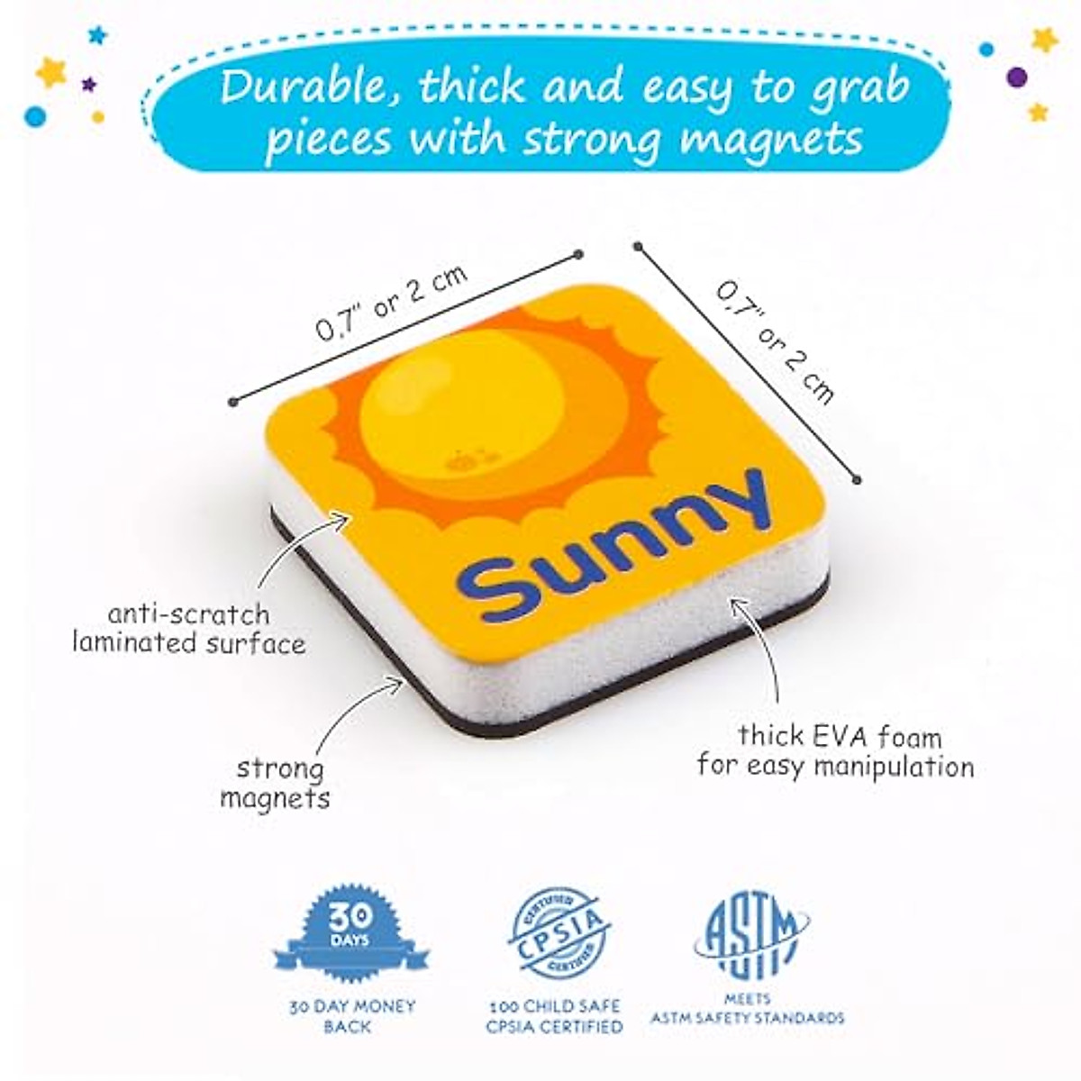 Simply magic 58 PCS Kids Calendar 2024 - My First Daily Magnetic Calendar for Kids, Days of The Week Calendar for Kids, All About Today Board, Preschool Wall Calendar for Classroom, for Home