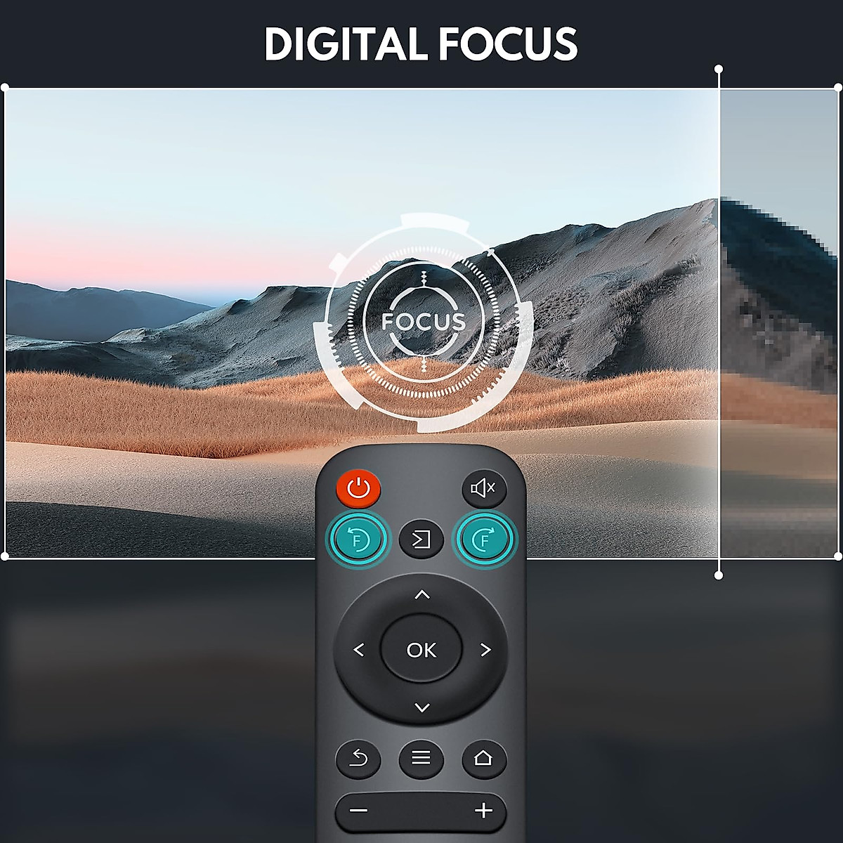 Mini Projector, ELEPHAS Portable Projector for iPhone, 7000L with Synchronize Smartphone Screen, Movie Projector with 1080P HD/200 Screen Support, Compatible with Android/iOS/TV Stick/HDMI/USB/SD