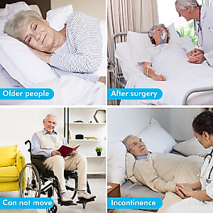 6 Pack Rayon Microfiber Inserts Liners for Adults Cloth Diapers for Incontinence Care, 4-Layer Washable Reusable Large Absorbent (White, 6 Pack)