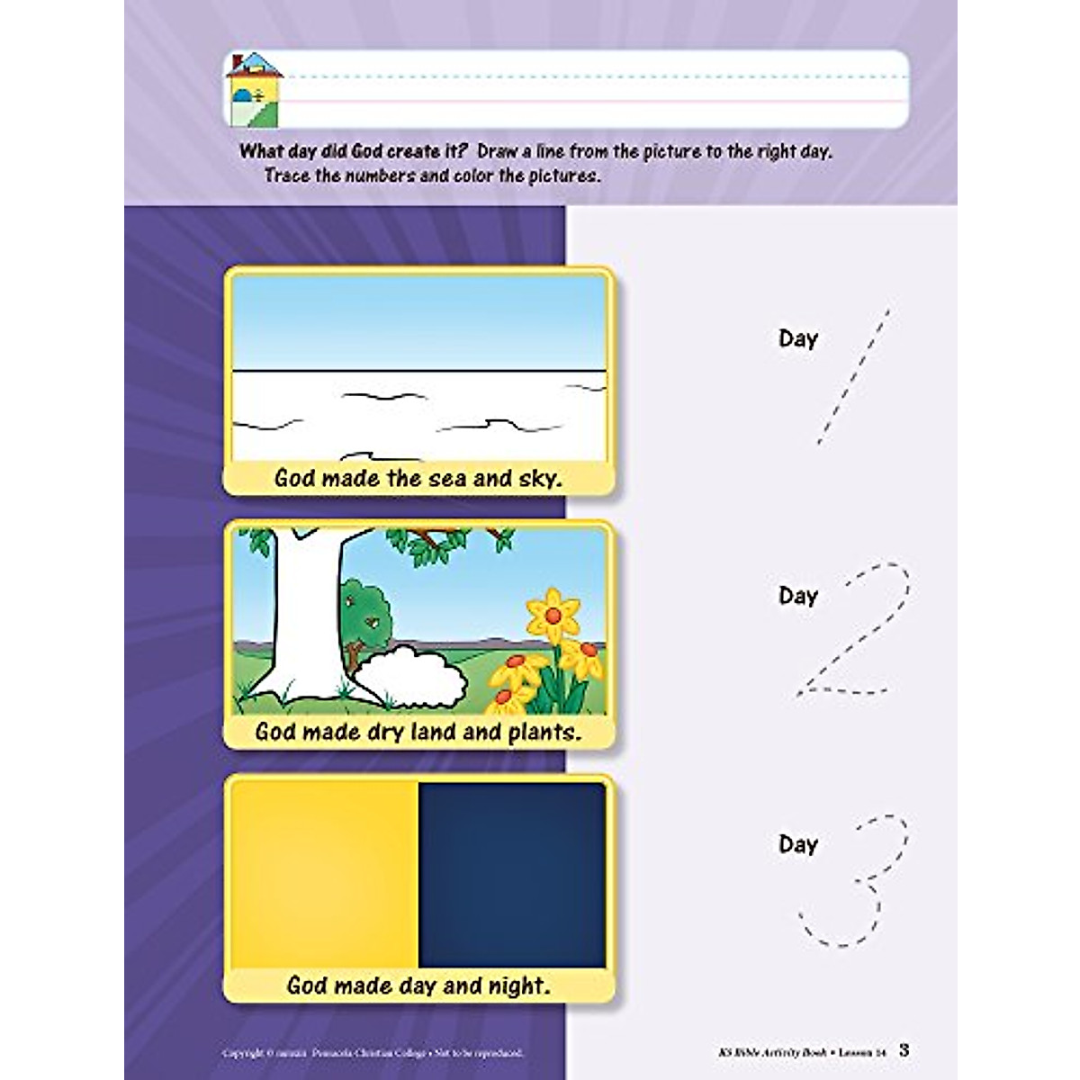 K5 Bible Activity Book - Abeka 5 Year Old Kindergarten Bible Coloring and Activity Book
