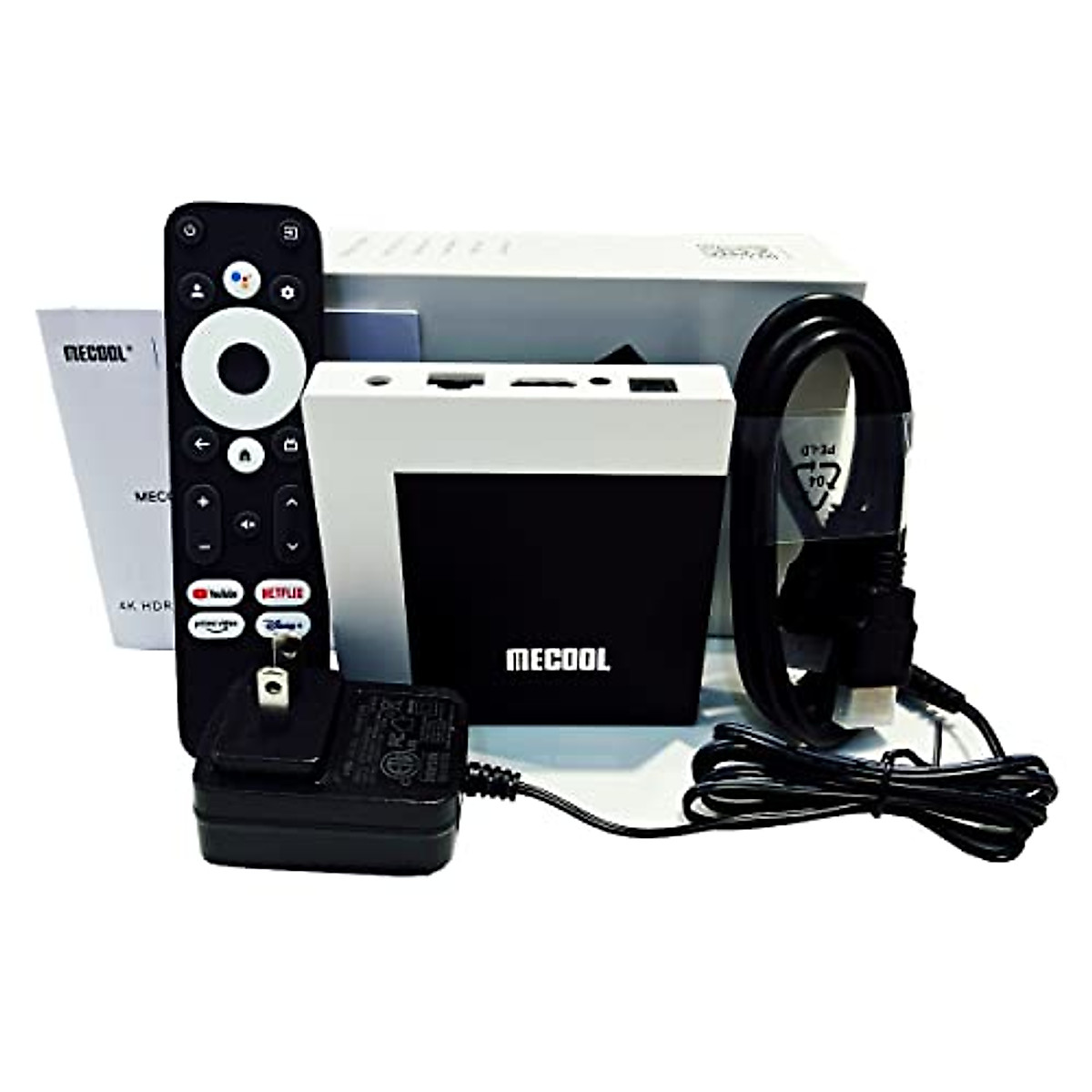 MECOOL KM7 Plus Netflix Google Certified Android 11.0 TV Box Amlogic S905Y4 AV1 Ultra 4K HDR 2GB RAM 16GB ROM Support 2.4G/5.0G WiFi BT 5.0 with Google Assistant