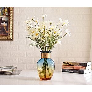 Artfen 10pcs Artificial Daisy Flowers Flower Arrangements for Home Hotel Office Wedding Party Garden Craft Art Decor Each Approx 21" High No Vase White